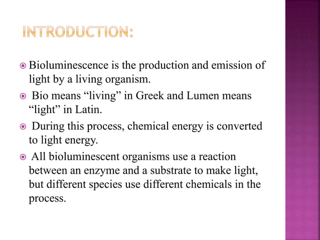 Physiology of bioluminescence | PPTX | Chemistry | Science