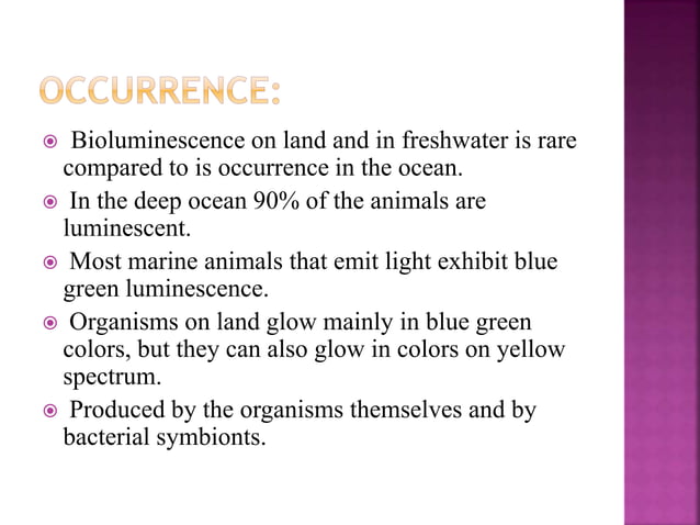 Physiology of bioluminescence | PPTX | Chemistry | Science