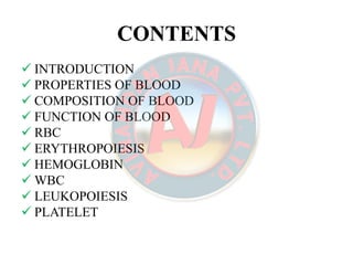 Blood (RBC, WBC, PLATELET) | PDF