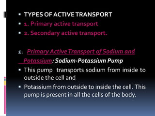 Physiology of cell membranr | PPT