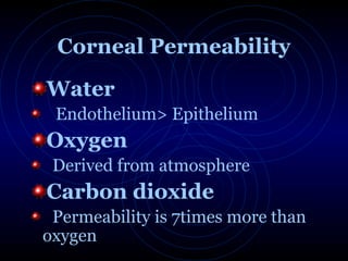 Physiology of cornea | PPT