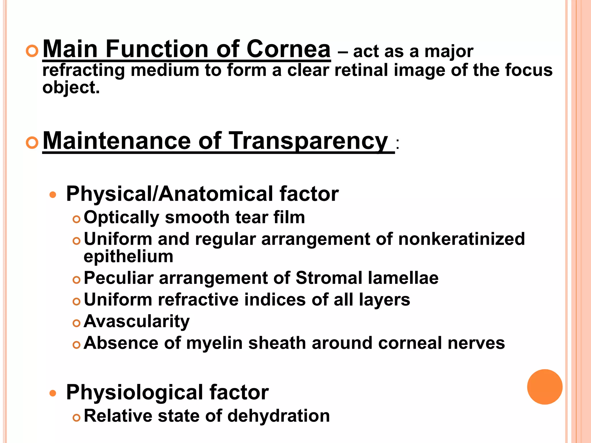 Physiology of cornea | PPTX