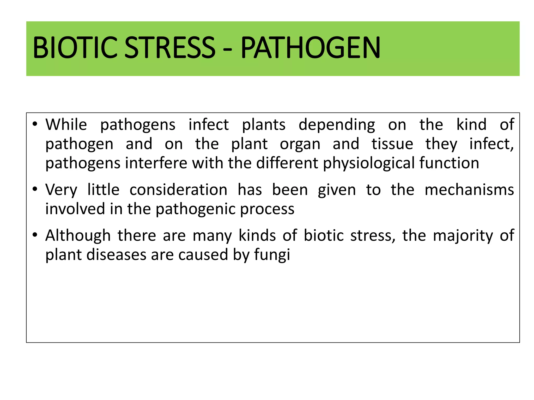 Physiology of crops under biotic stress | PPTX