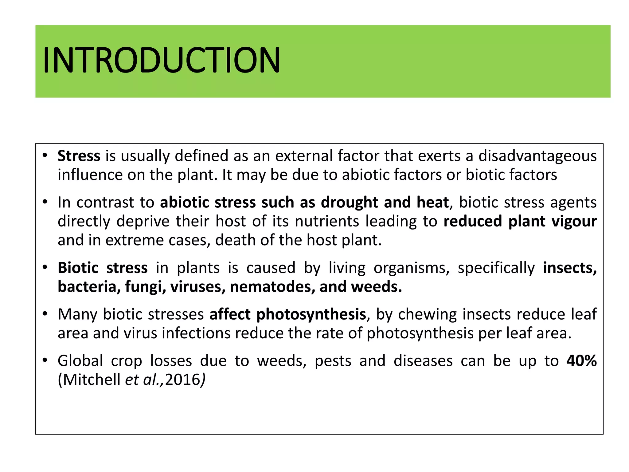 Physiology of crops under biotic stress | PPTX