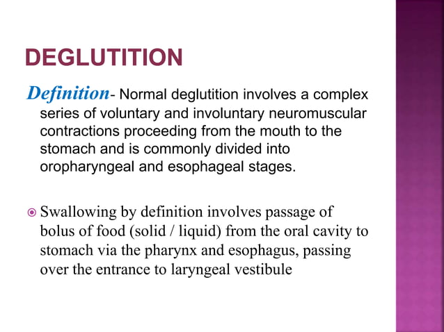Physiology of deglutition and investigation | PPT