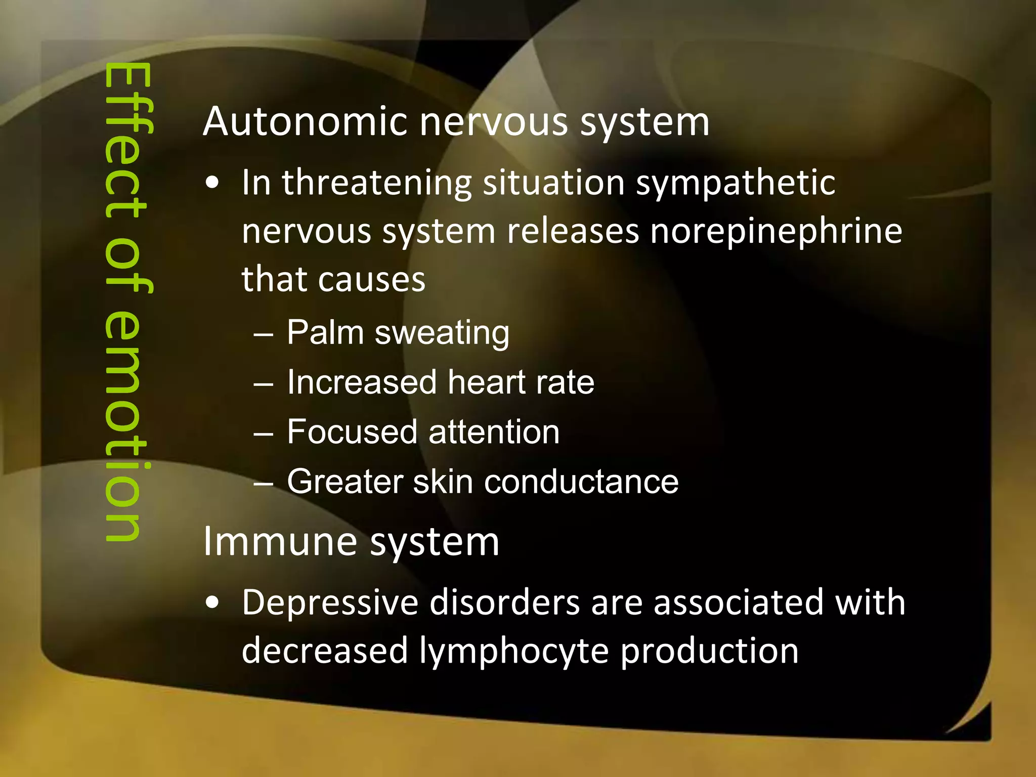 Physiology of emotion | PPTX