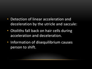 Physiology of equilibrium - Vestibular System | PPTX