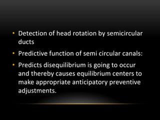 Physiology of equilibrium - Vestibular System | PPTX