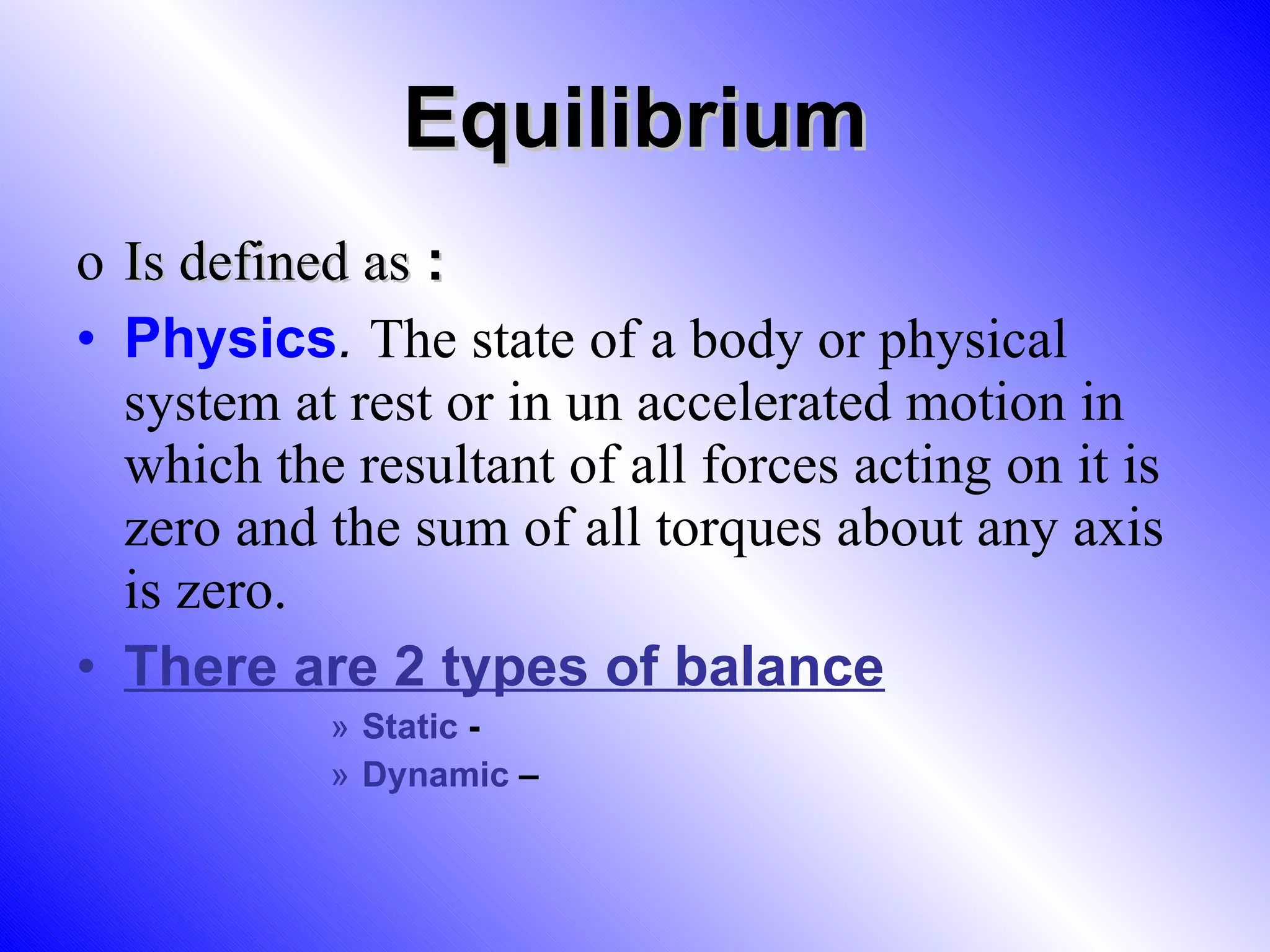 Physiology of equilibrium & balance | PPT