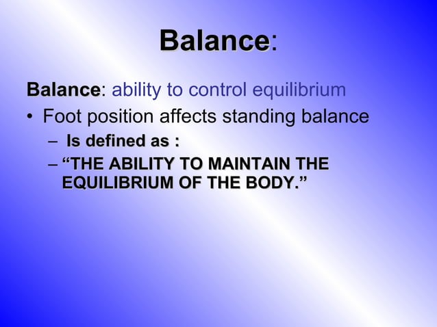 Physiology of equilibrium & balance | PPT | Brain and Nervous System ...