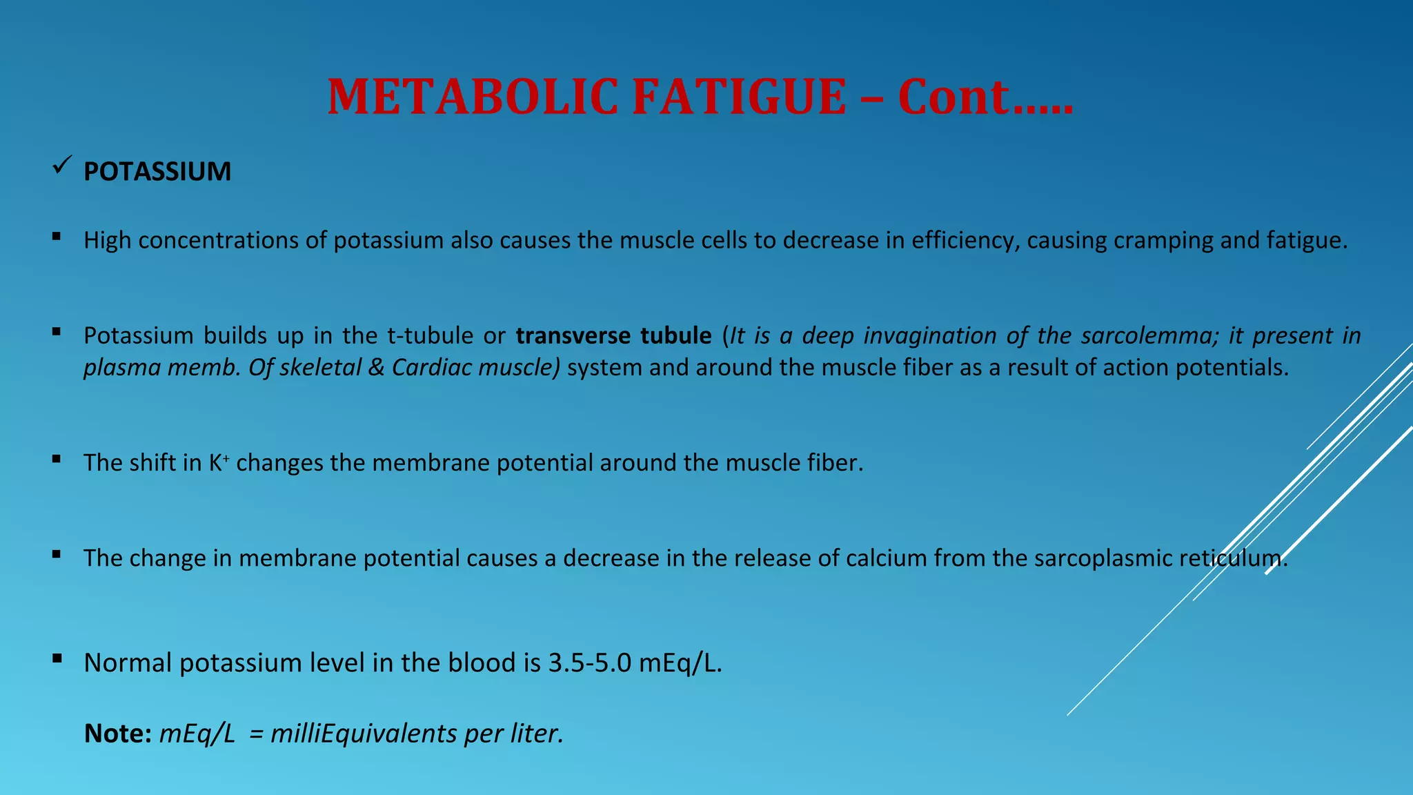 Physiology of fatigue | PPT