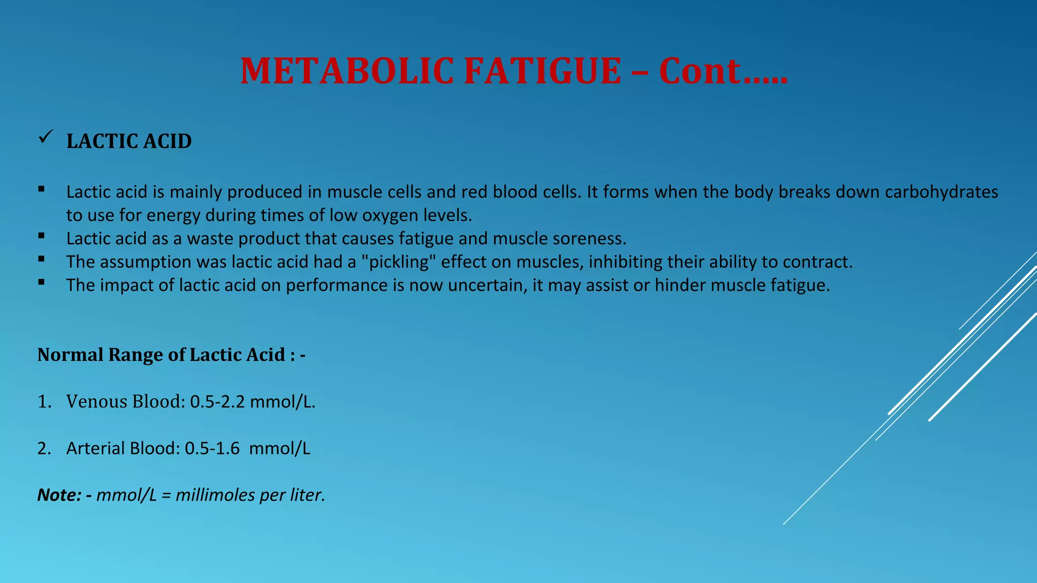 Physiology of fatigue | PPT