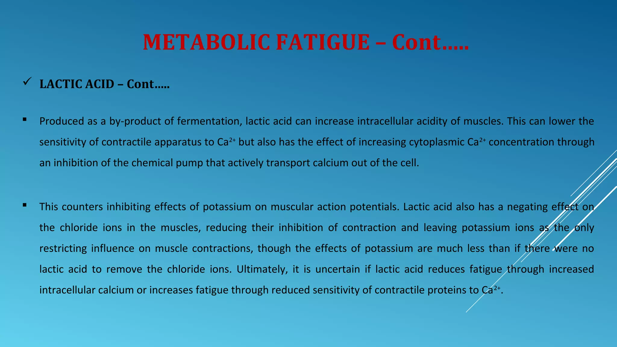Physiology of fatigue | PPT