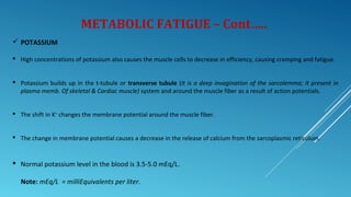 Physiology of fatigue | PPT
