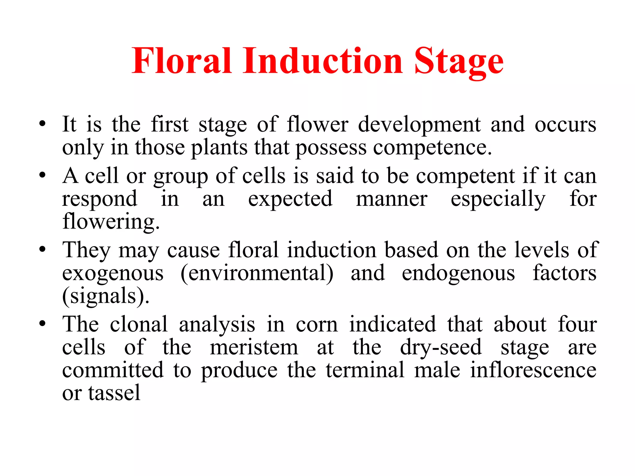 Physiology of Flowering Floral induction theoriesmodels ABC model ...