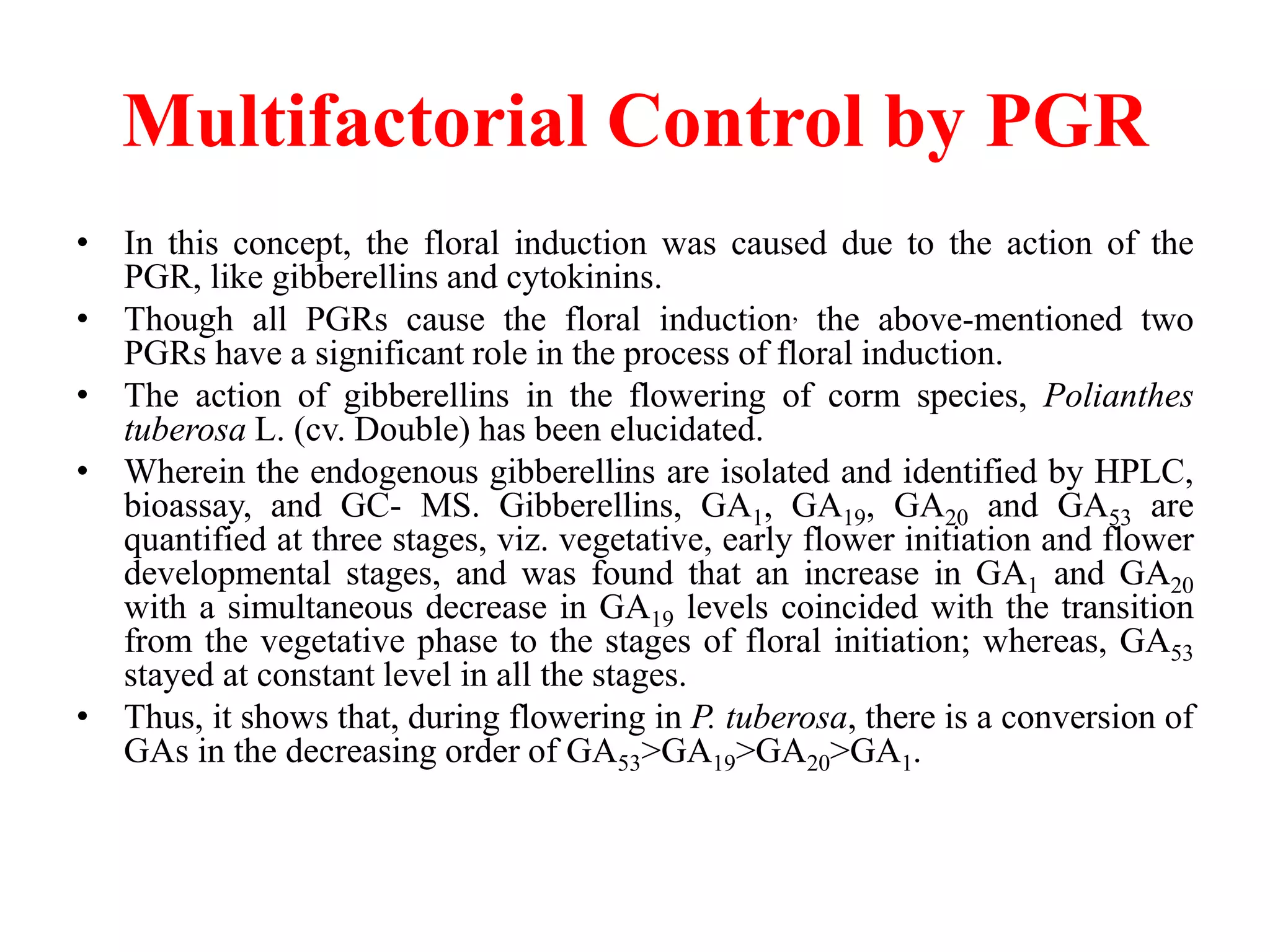 Physiology of Flowering Floral induction theoriesmodels ABC model ...