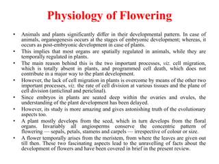 Physiology of Flowering Floral induction theoriesmodels ABC model ...