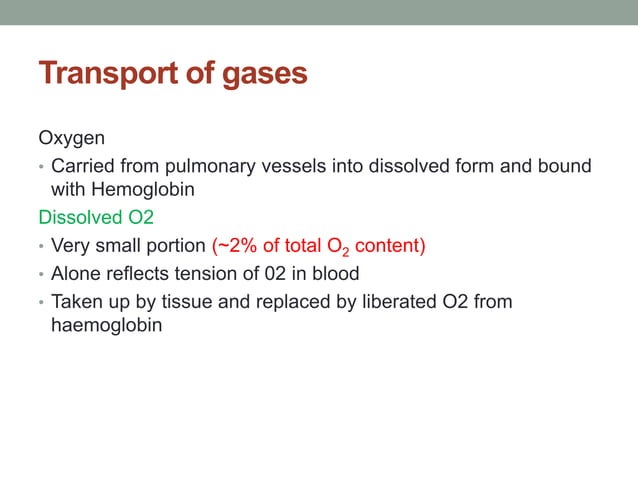 Physiology of gas exchange | PPTX | Lung and Respiratory Health ...