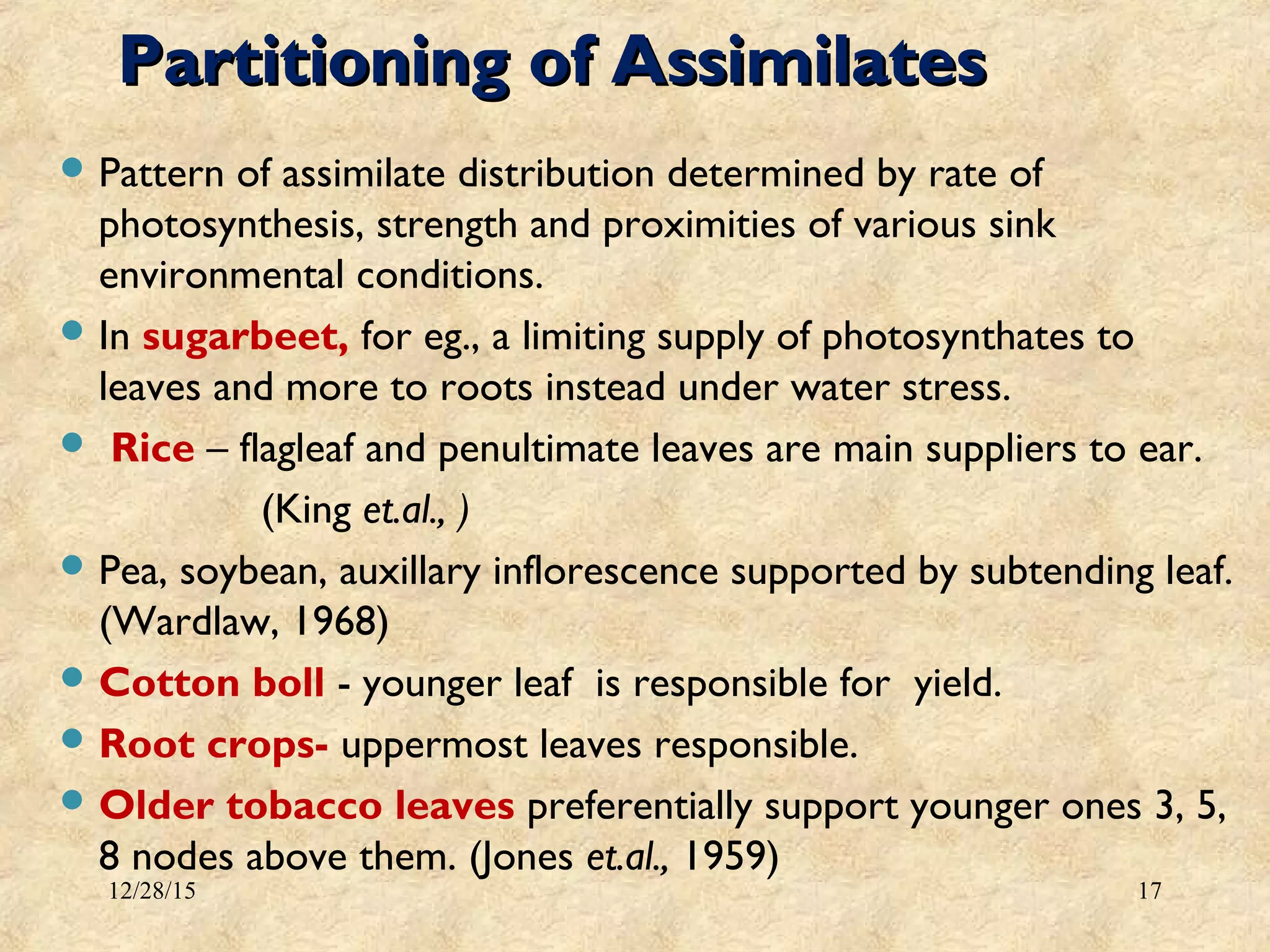 Physiology of grain yield in cereals, Growth and Maintenance ...