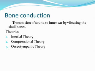 PHYSIOLOGY OF HEARING and its investigation and treatment and hearing ...