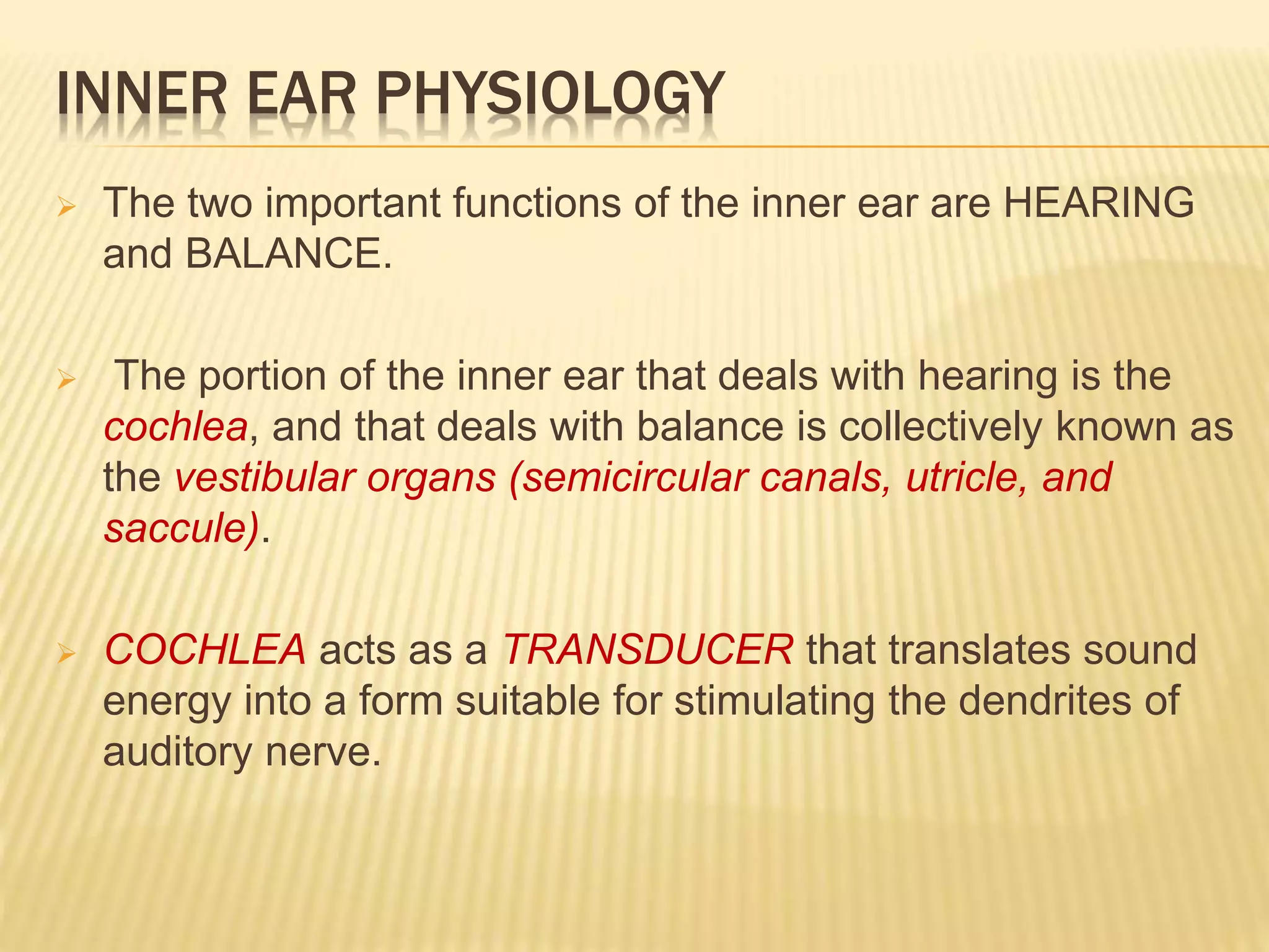 Physiology of hearing ppt | PPTX