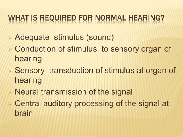 Physiology of hearing ppt | PPTX