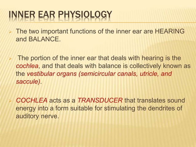 Physiology of hearing ppt | PPTX