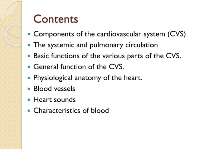 the cardiovascular system and Physiology of heart | PPTX