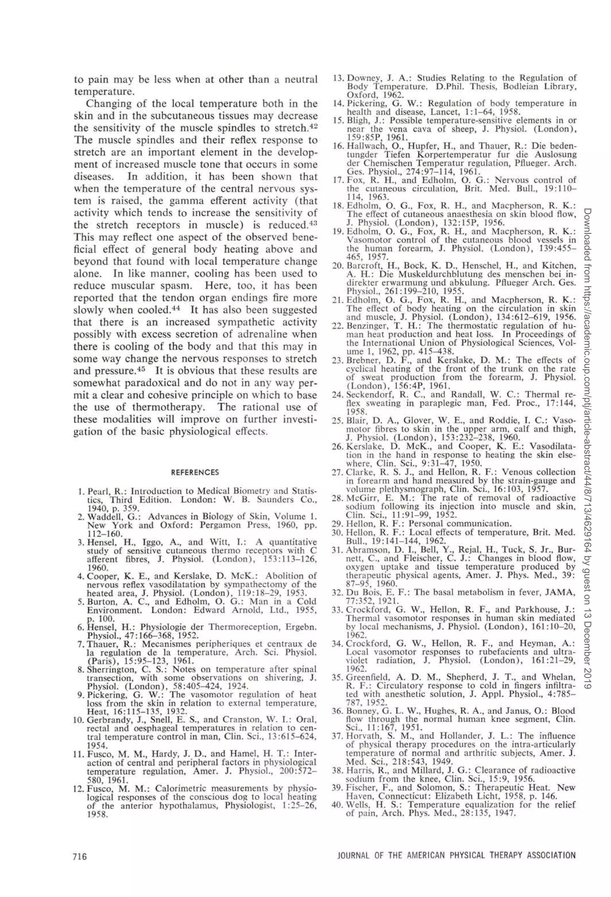 Physiology of heat and cold | PDF