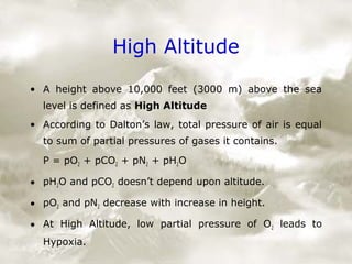 Physiology of high altitude | PPT