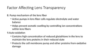 Physiology of Human Crystalline Lens _ppt | PPTX