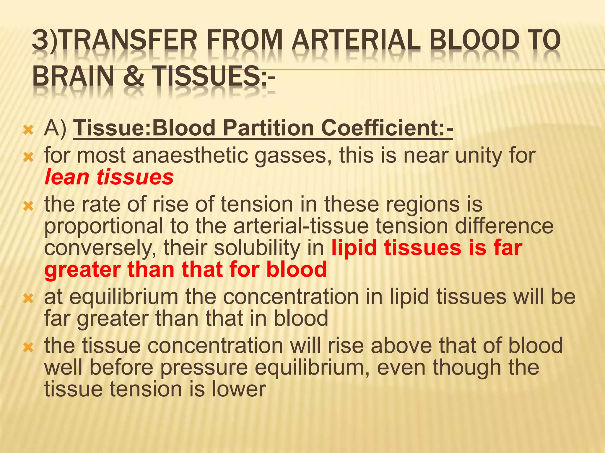 Physiology of inhalational anaesthetic agents | PPTX