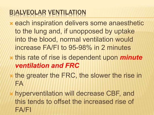 Physiology of inhalational anaesthetic agents | PPTX