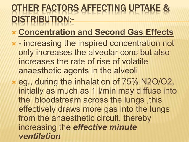 Physiology of inhalational anaesthetic agents | PPTX