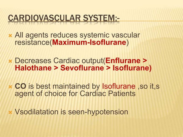 Physiology of inhalational anaesthetic agents | PPTX