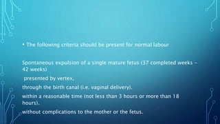 The physiology of labour in obstetrics and gynecology | PPTX