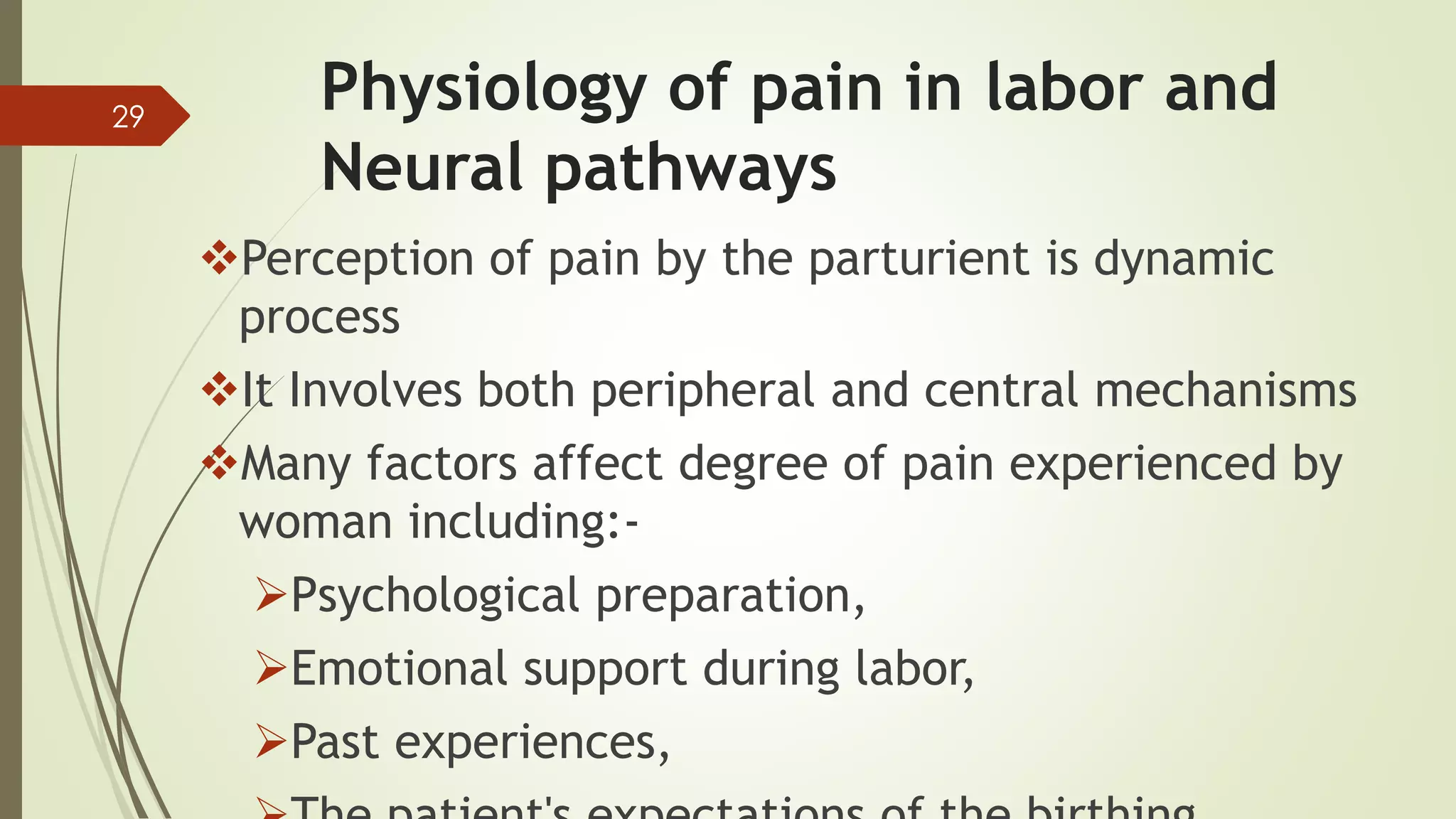 Physiology of labor and pain pathways | PPTX
