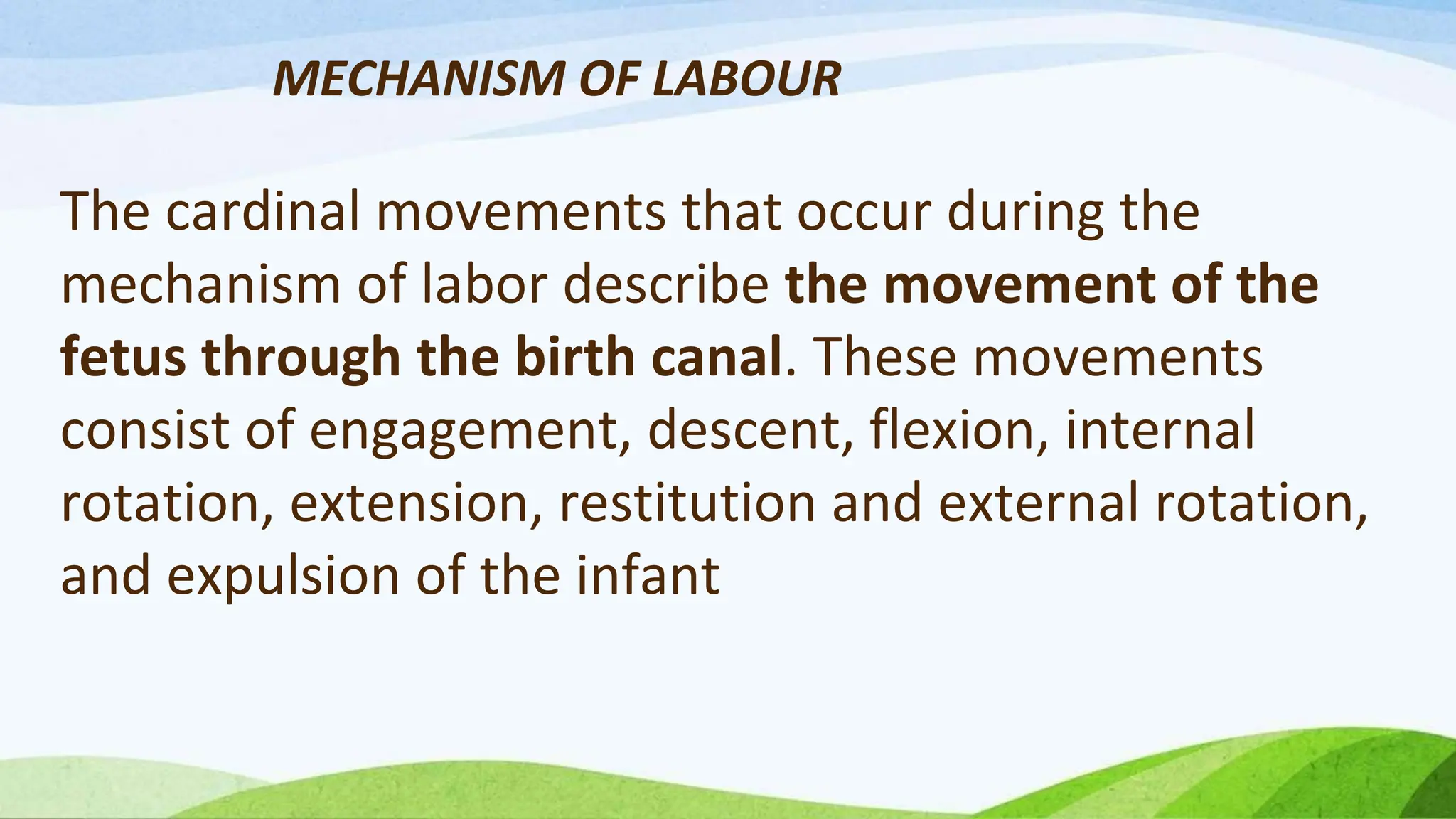 PHYSIOLOGY OF LABOUR.pptx bsc nursing obg | PPTX