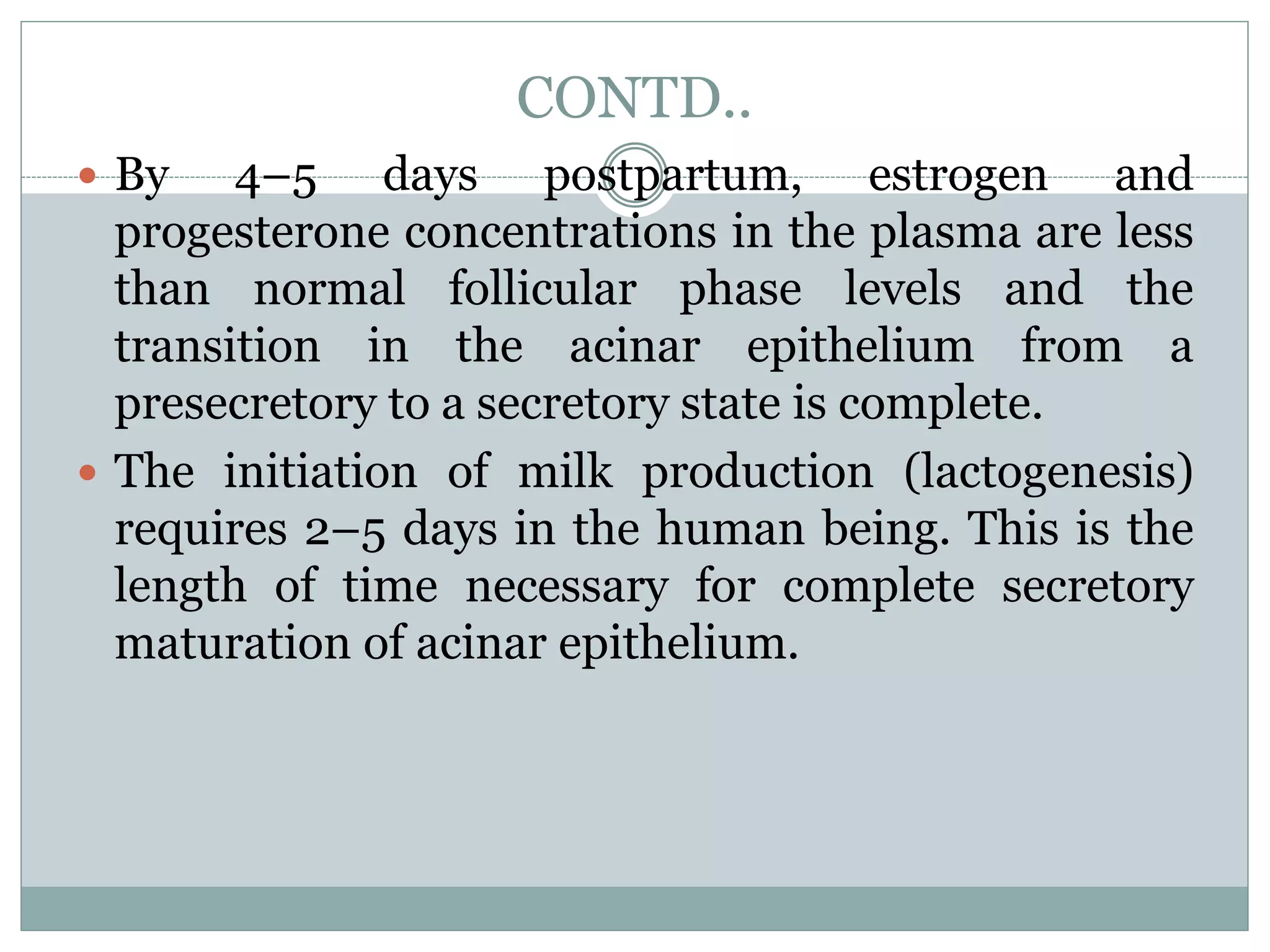 Physiology of lactation | PDF