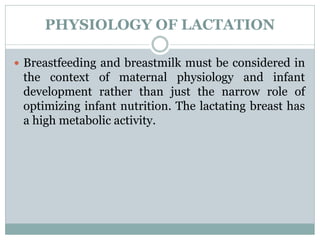 Physiology of lactation | PDF