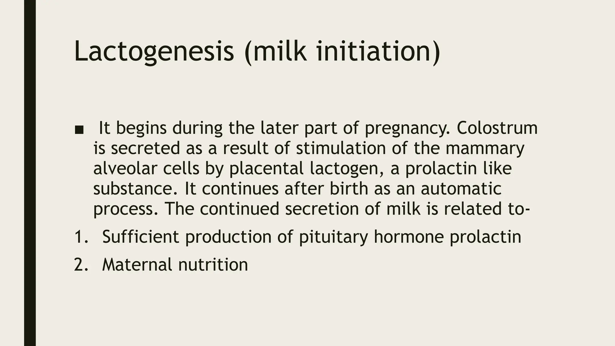 Physiology of Lactation in Obstetrics and gynecological nursing seminar ...