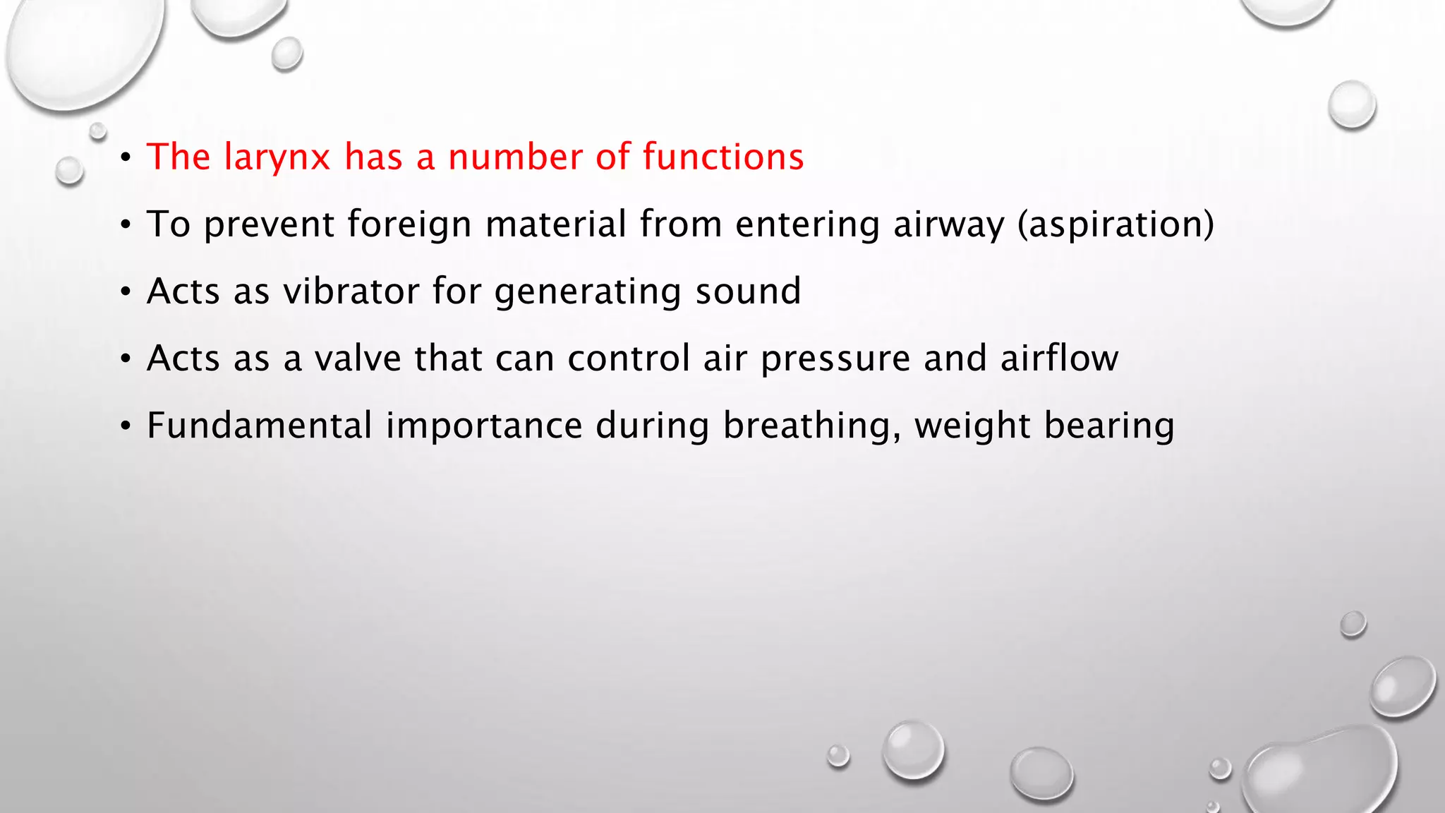 Physiology of larynx AND assessment of laryngeal function | PPTX