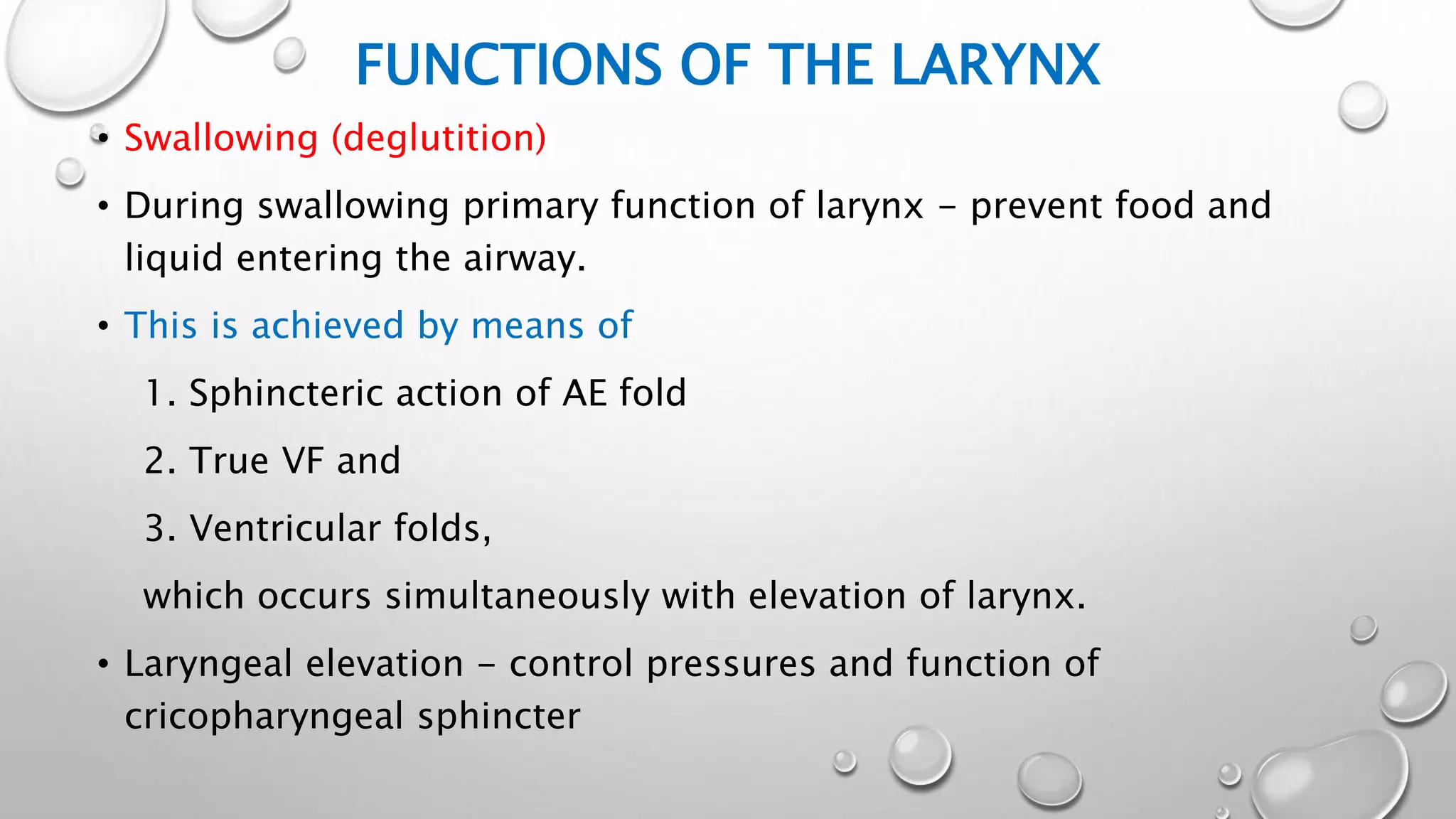 Physiology of larynx AND assessment of laryngeal function | PPTX