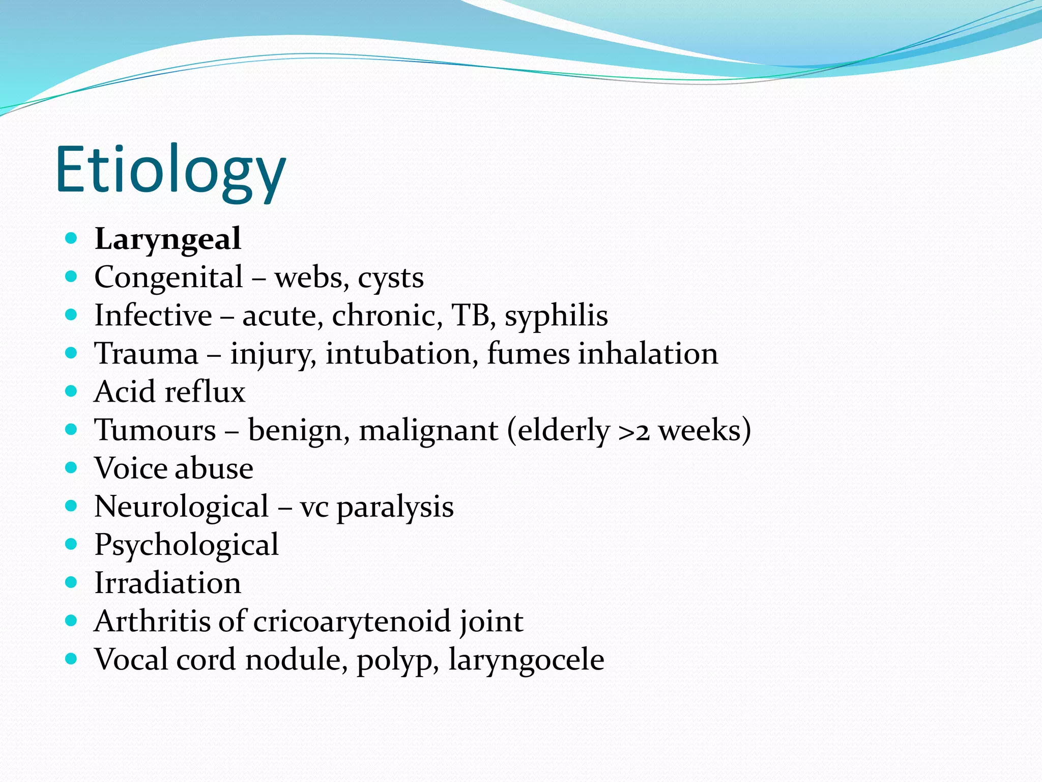 Physiology of larynx and hoarseness | PPTX