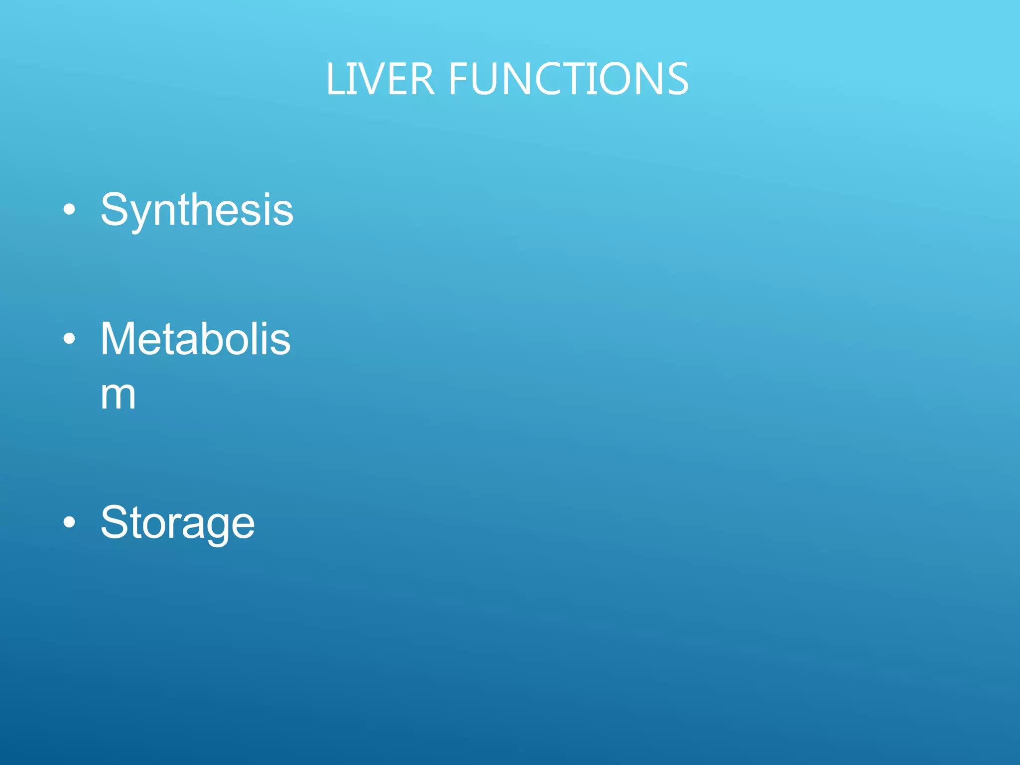 Physiology of the liver | PPT