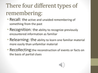Physiology of memory | PPTX