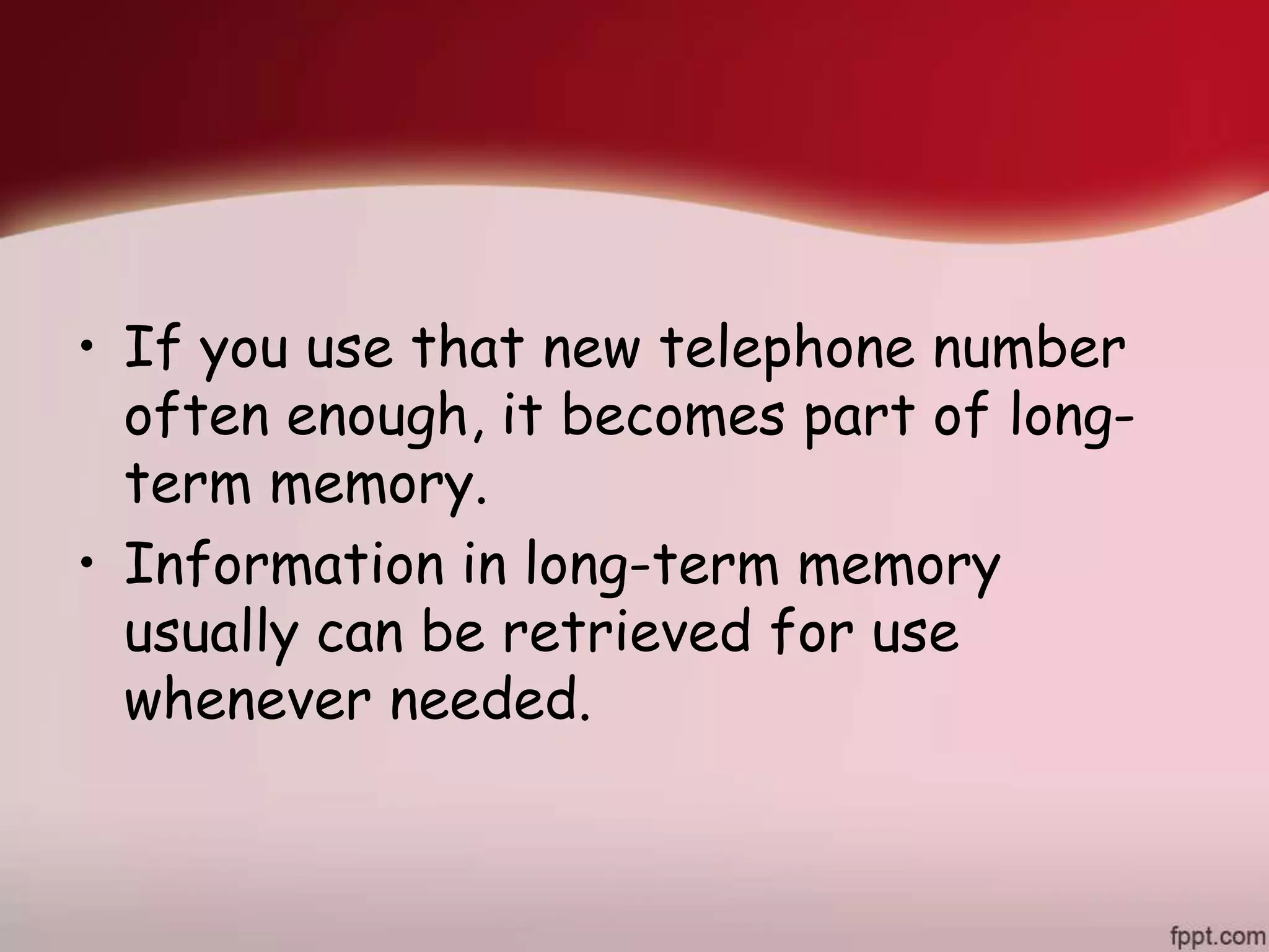 Physiology of memory | PPT