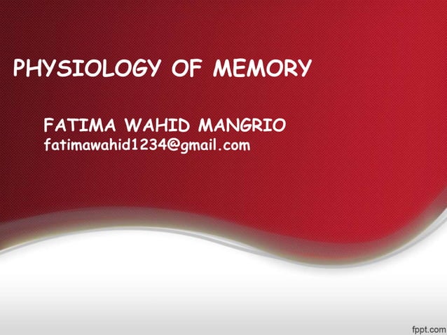 Physiology of memory | PPT | Brain and Nervous System Disorders ...