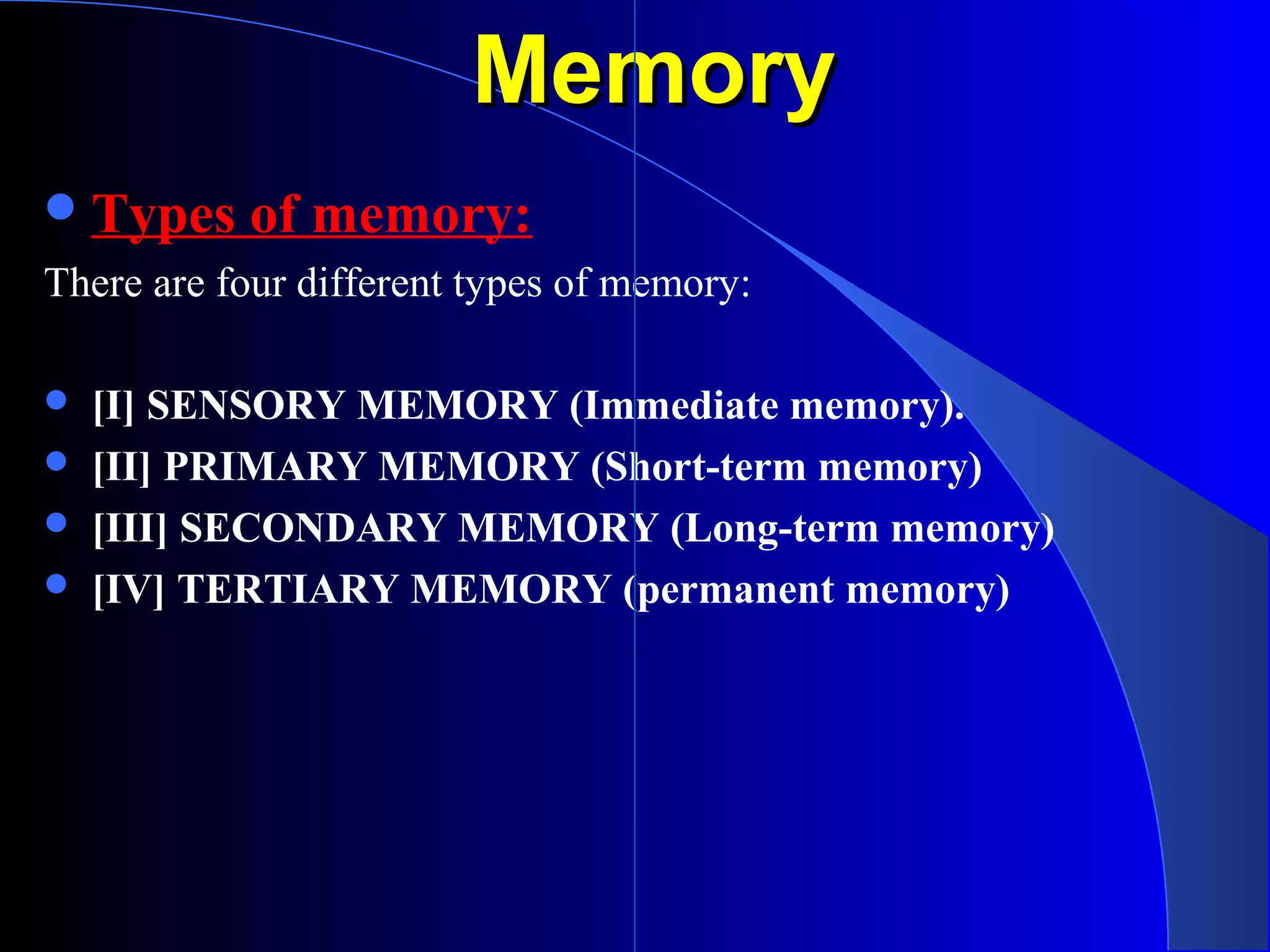 Physiology of memory and learning | PPT