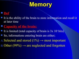 Physiology of memory and learning | PPT